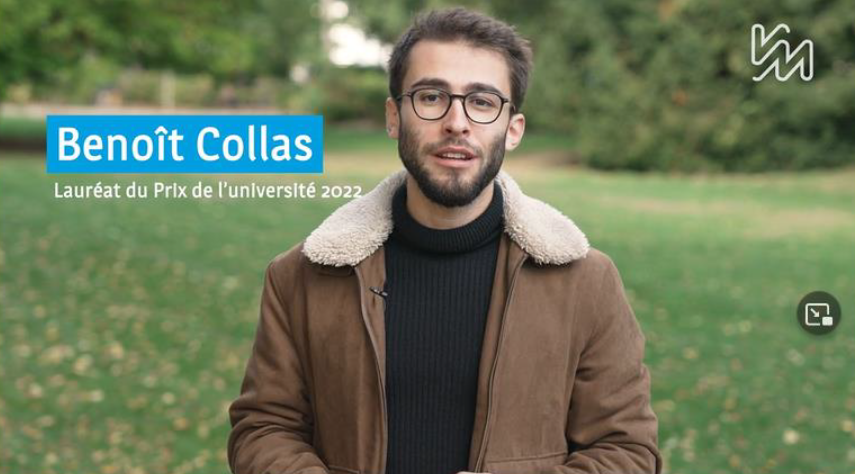 Prix de l'Université 2022 | valdemarne.fr décerné à Benoît COLLAS pour ...